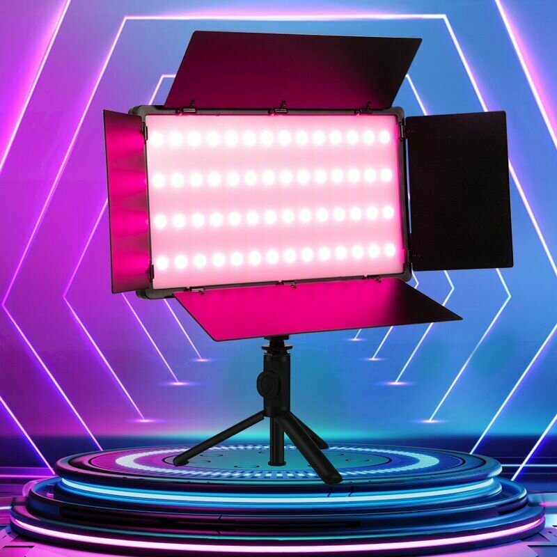 Видеосвет цветной RGB, свет для съемки c напольным штативом, LED800 RGB