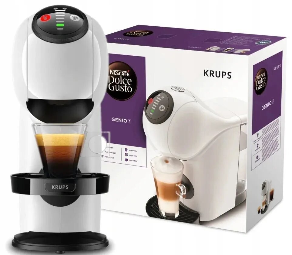 Nescafe Dolce Gusto Капсульная кофемашина Dolce Gusto Genio S (KP240110), белый, черный матовый