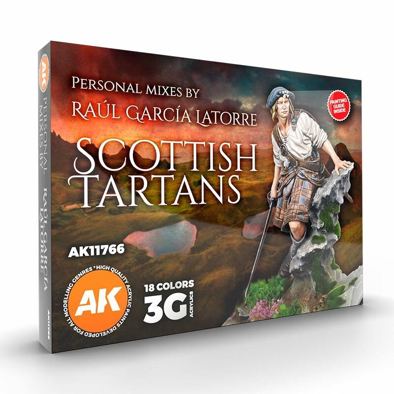 Набор красок AK Interactive Signature Set - Raul Garcia Latorre - Scottish Tartans paint set