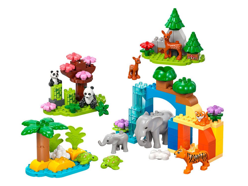 Конструктор LEGO DUPLO 10446 Конструктор Семейства диких животных: 3в1