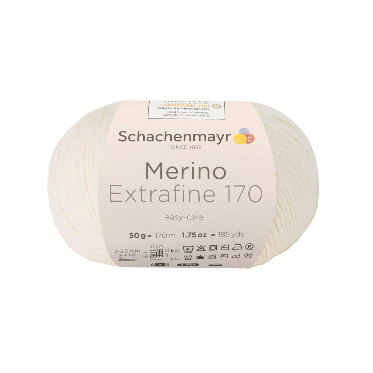Merino Extrafine 170 /Мерино Экстрафайн 170/ пряжа Schachenmayr, MEZ, 9807551 (00002, natur (натуральный), молочный)