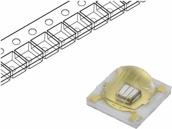 Светодиод LITE-ON LTPL-C034UVD375 LED УФ 3535 130 град. 500мА -d 370-380нм 4В SMD 3,45x3,45x2,13мм 1шт