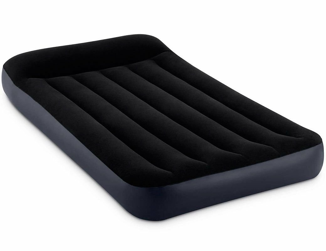 Односпальный надувной матрас INTEX Pillow Rest Classic Airbed (Twin), 99х191x25 см с подголовником, 64141