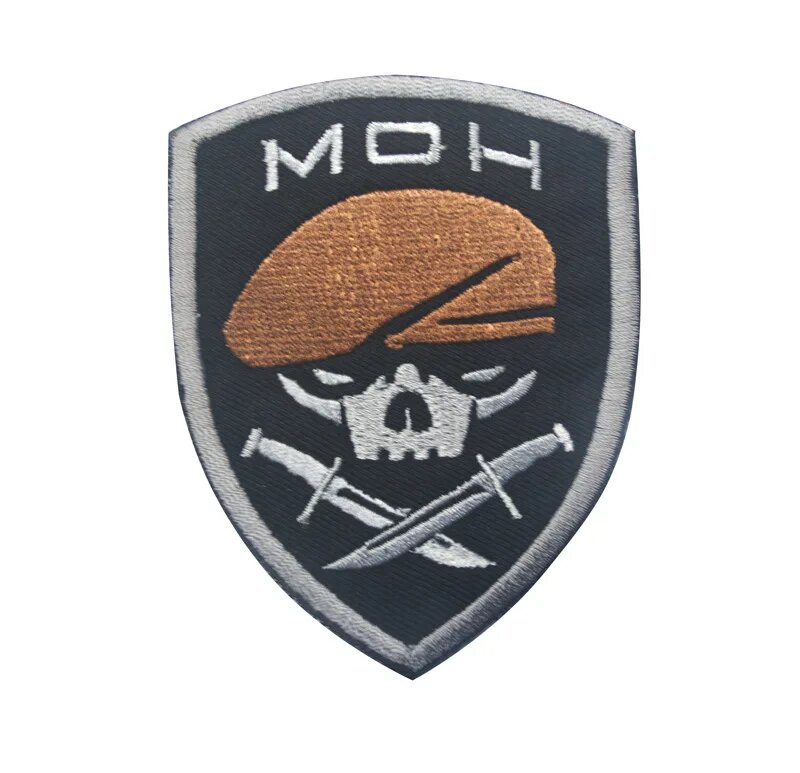 Тактическая нашивка Medal of Honor, 7x9 см, серый, V00497-6