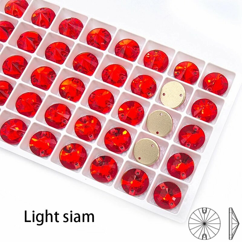 10 шт. Rivoli K9 пришивные стразы, блестящие хрустальные стеклянные камни, стразы с плоской задней частью, бусины для рукоделия, шитья, рукоделия