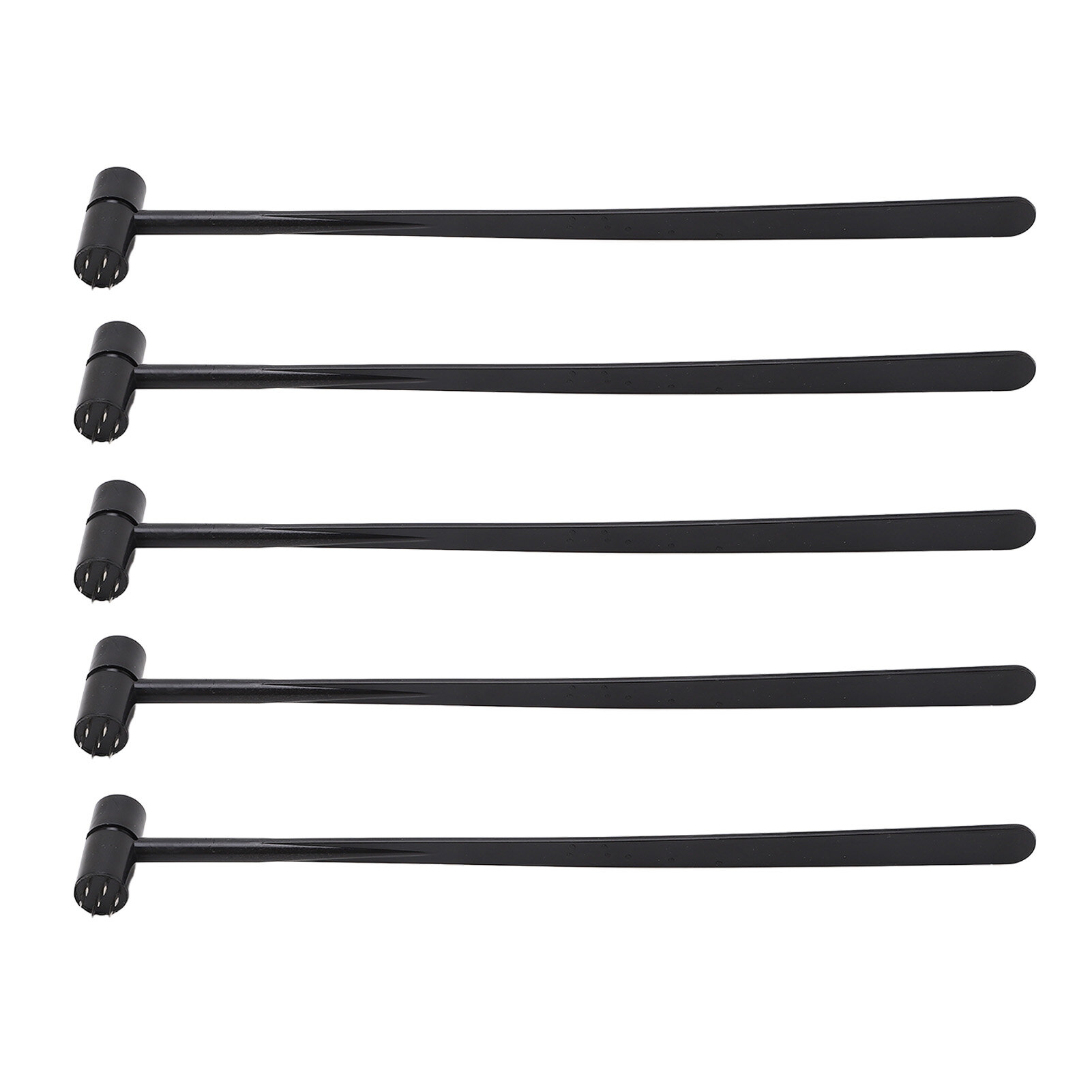 Набор из 5 дермальных молотков со звездообразными иглами и рукояткой из АБС-пластика, легкий, с двумя головками