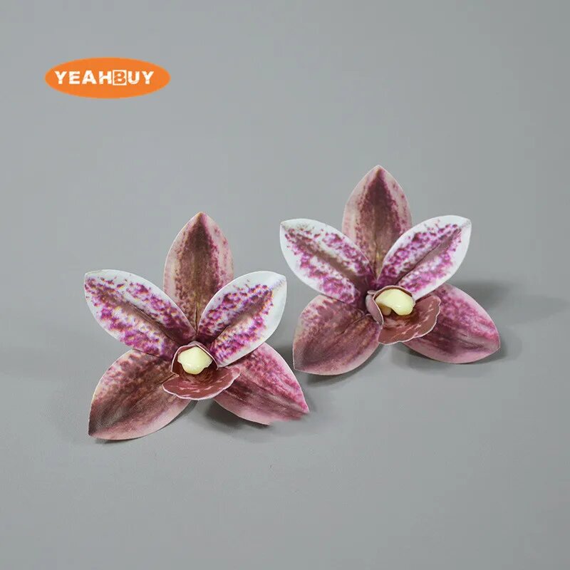 Искусственные орхидеи YEAHBUY, фиолетовые, 10 шт.