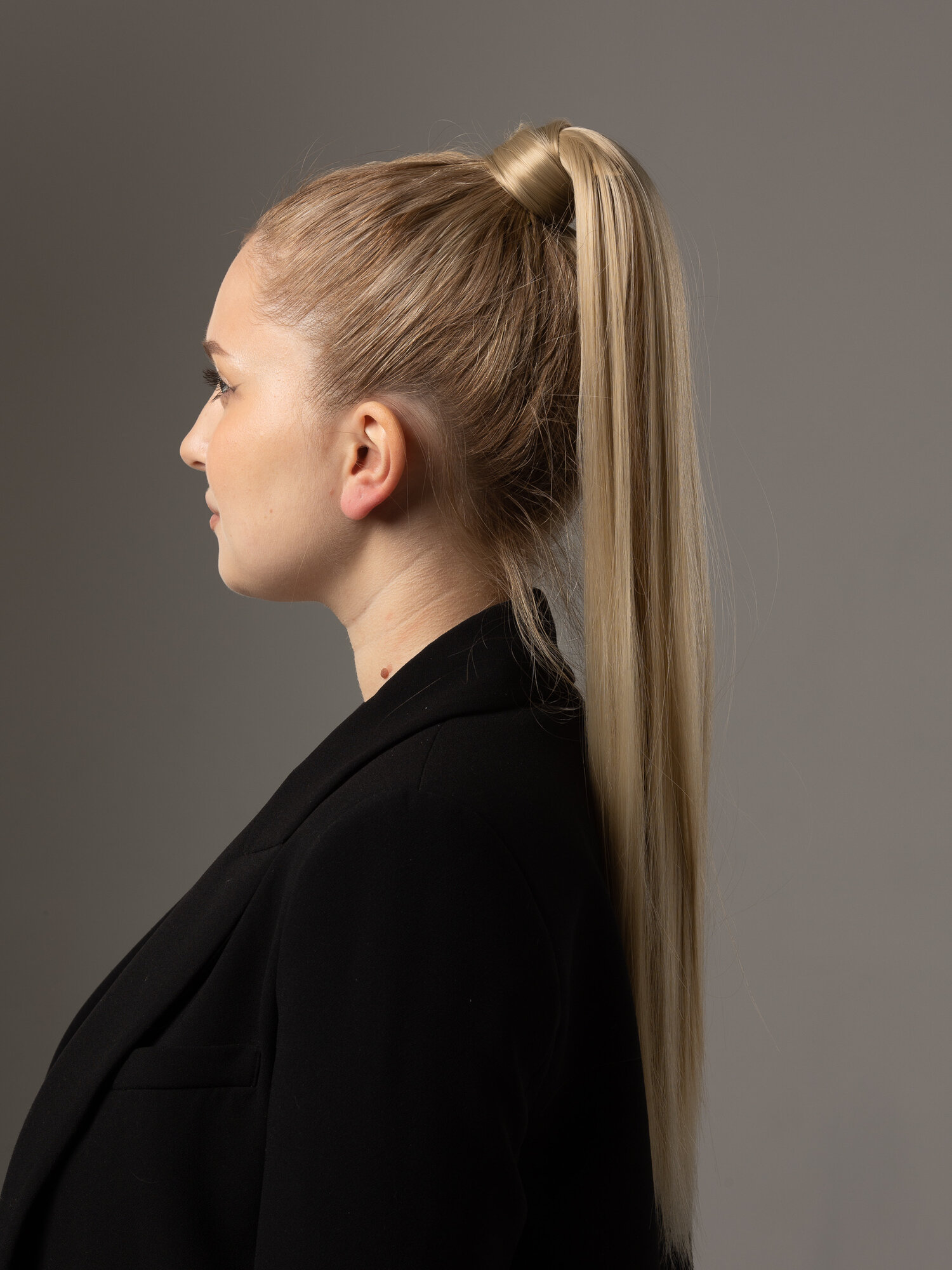 Хвост накладной на ленте, 50 см, шиньон, цвет Холодный блонд, искусственный волос