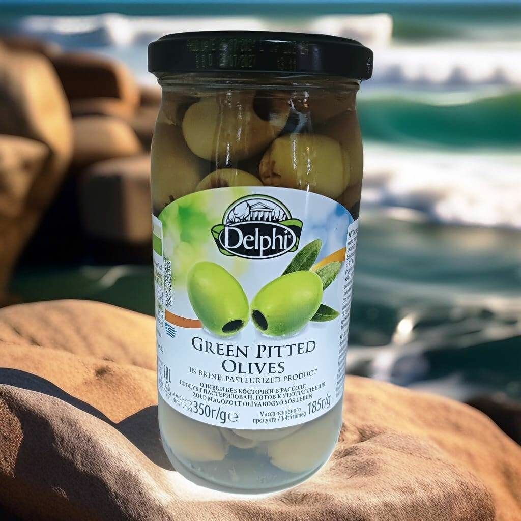 Оливки без косточки Delphi в рассоле, 350г, Греция