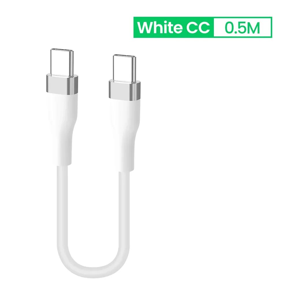 Белый кабель USB-C на USB-C 0.5M
