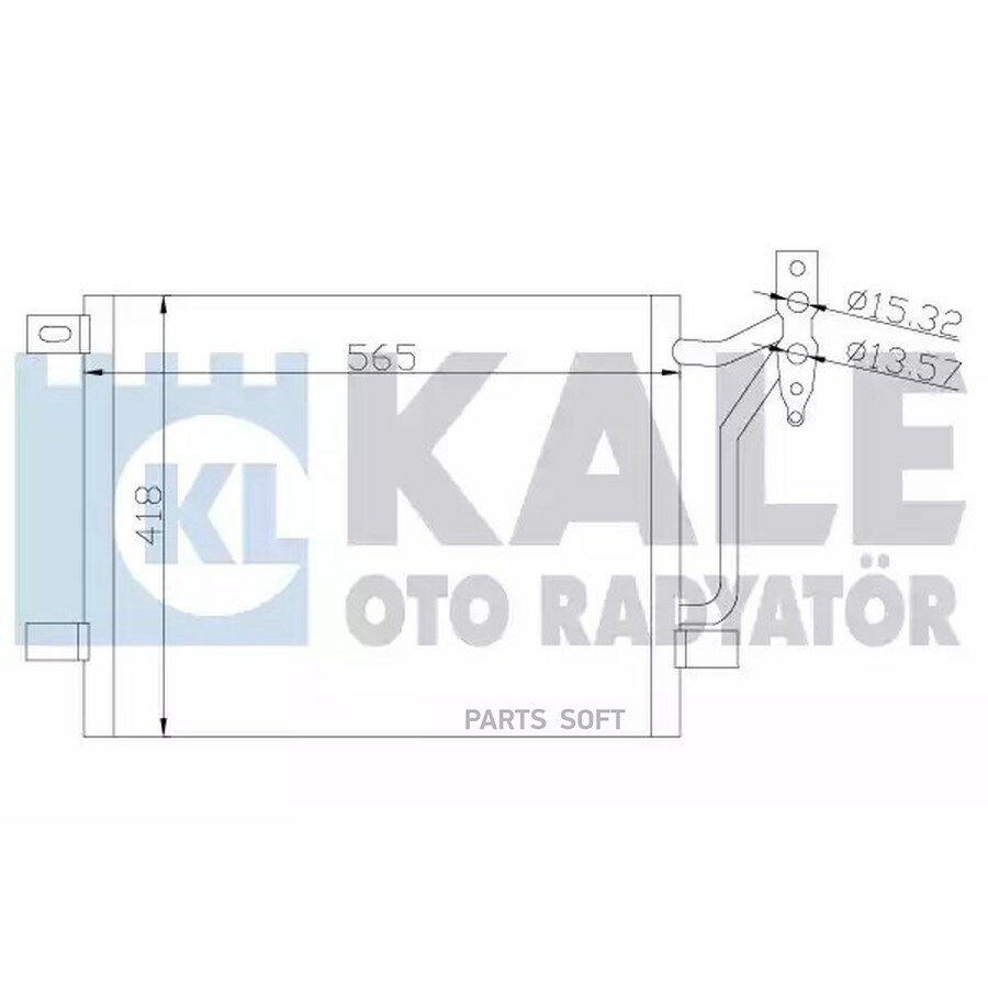 KALE 376800 Радиатор кондиционера для а/м BMW 3 (E46-) (98-) паяный ()