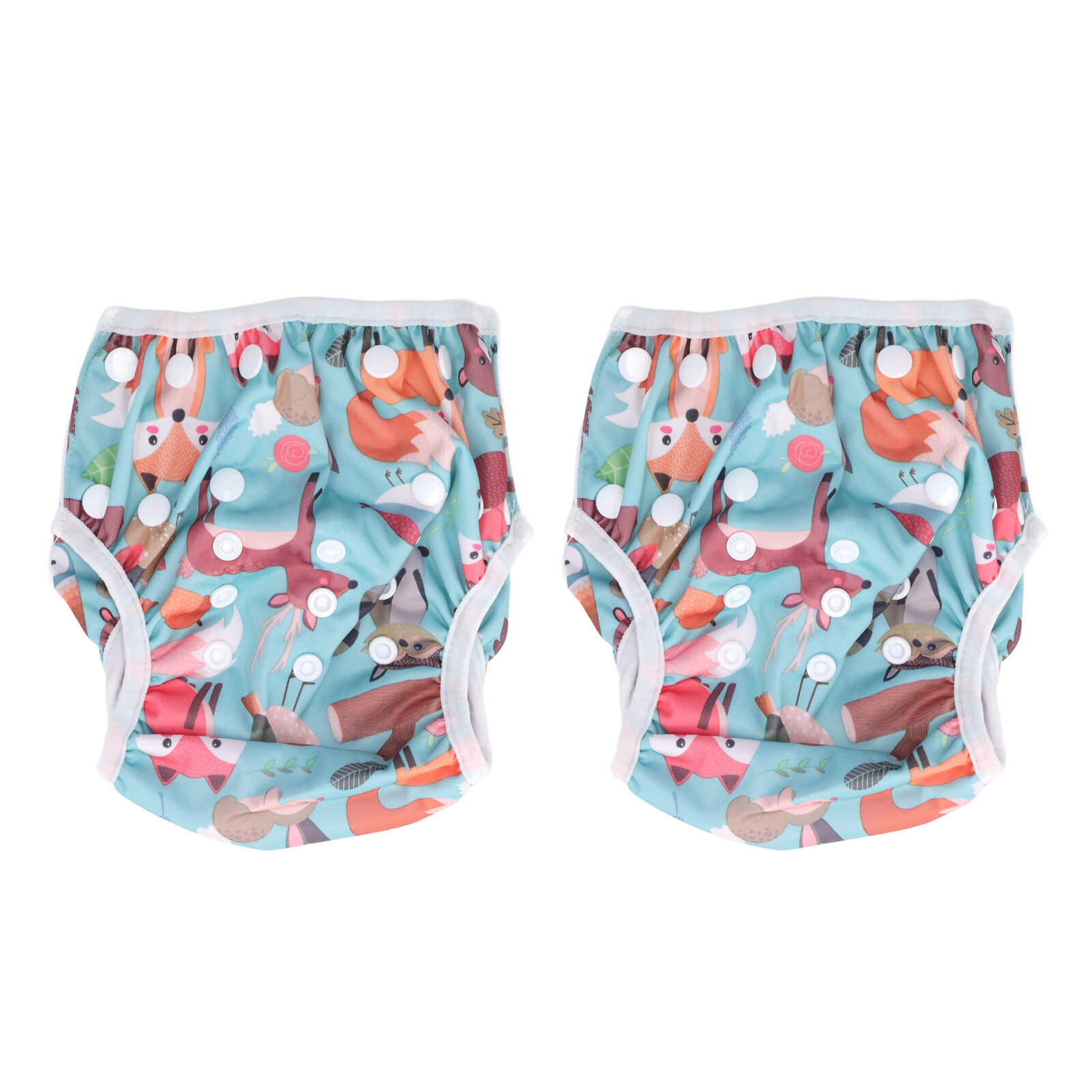 2 шт. детские подгузники для плавания, дышащие, герметичные, многоразовые трусики для плавания с застежкой-кнопкой для малышей B12