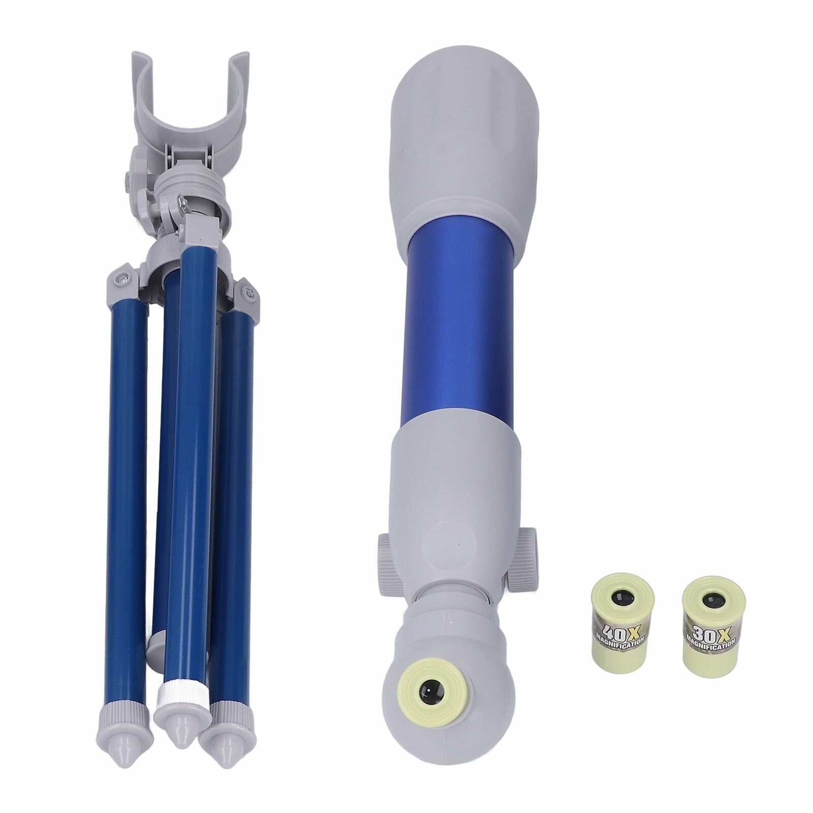 Детский телескоп, обучающий HD-обзор, ручная ручка, астрономический телескоп с 3 различными увеличениями для детей старше 3 лет, A18, синий