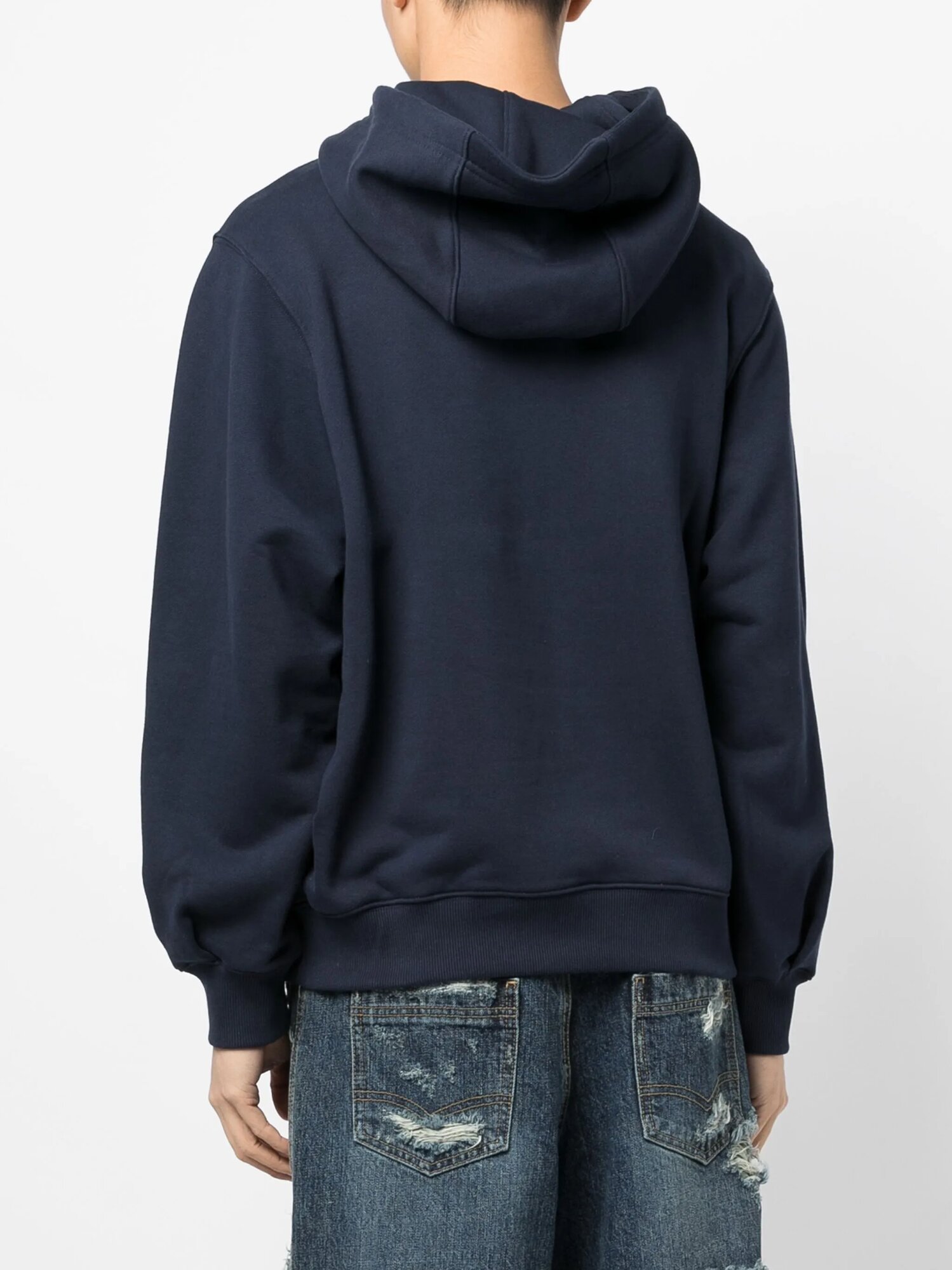 Худи ADERERROR Logo-print drawstring hoodie, размер 48, , синий — фото 1