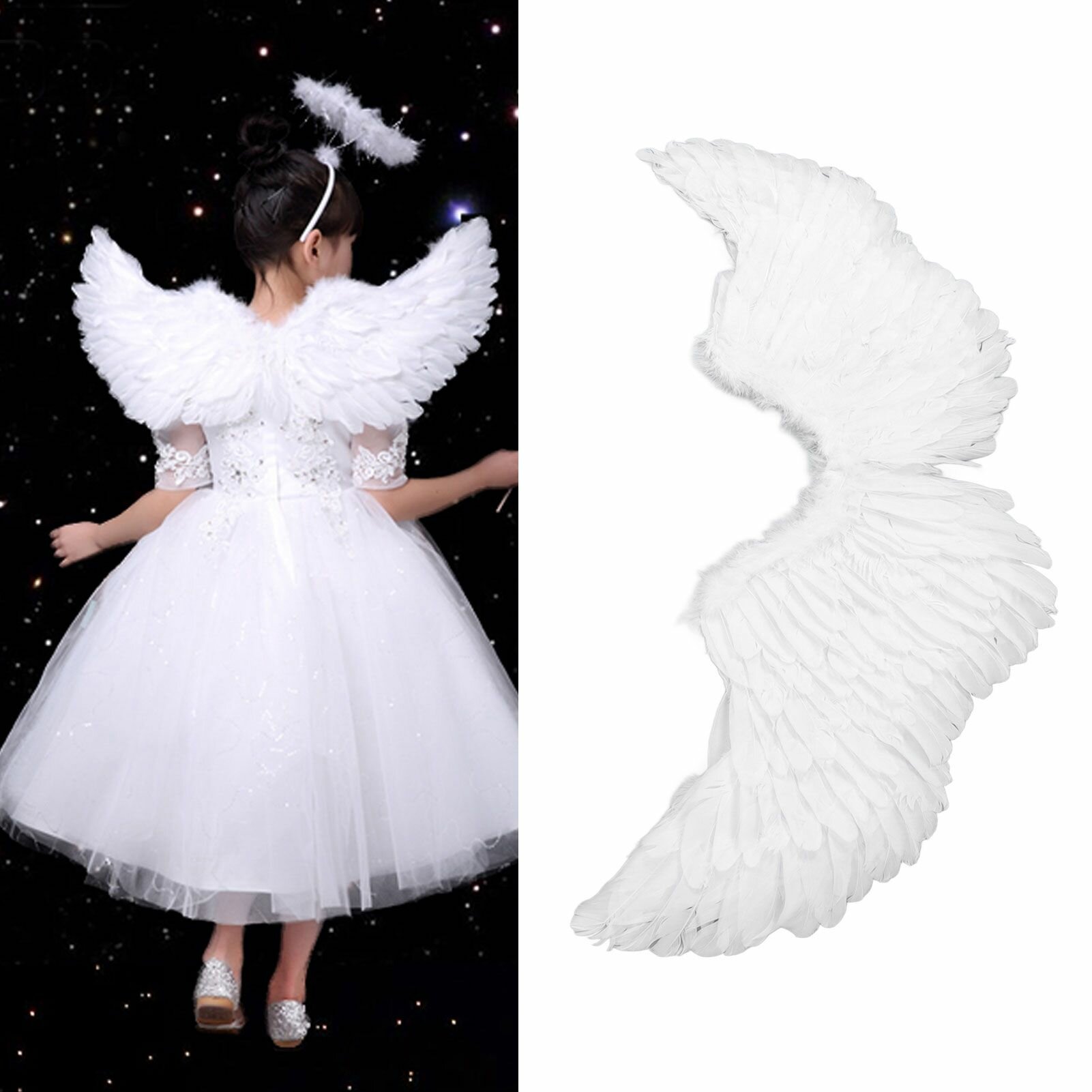Набор Ангельских крыльев для косплея на Хэллоуин, Сценические крылья для детей и взрослых