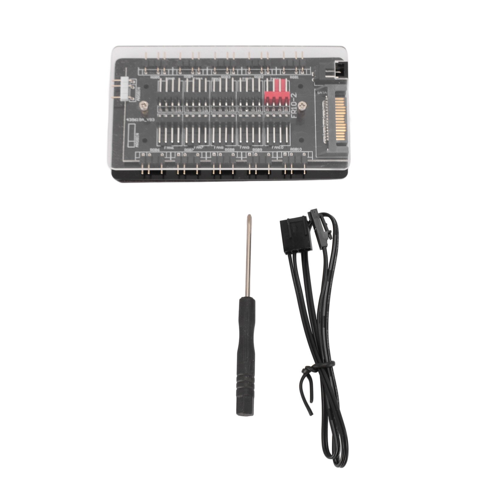 ARGB PWM Fan Hub 2 in 1 Case Serial ATA Interface Power Supply Magnetic 4Pin 3Pin with Acrylic