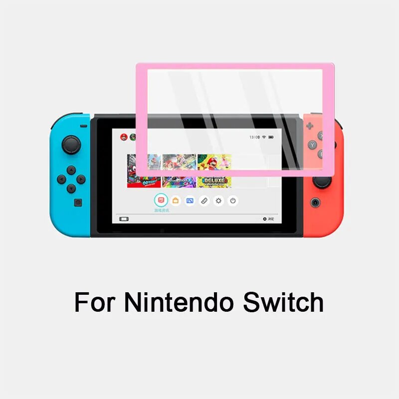 Защитное стекло Pink для Nintendo Switch
