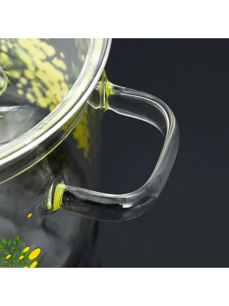 Стеклянная кастрюля для приготовления блюд