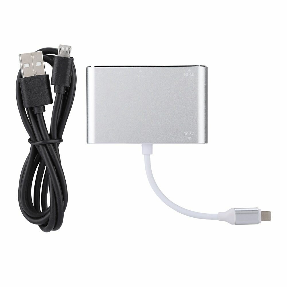 Адаптер Lightning-HDMI+VGA+Audio для iPhone 5-7/iPad