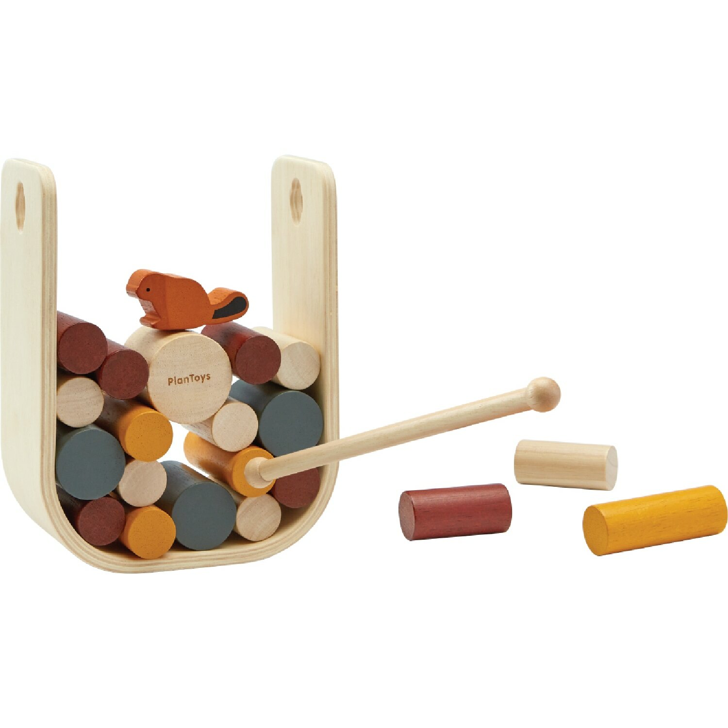 Игра-балансир PlanToys Бобер, для развития моторики и ловкости, деревянная