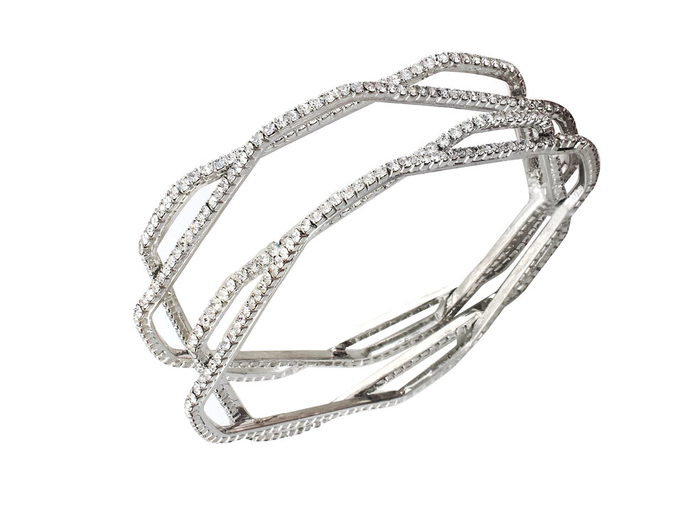 Браслет, стекло, хрусталь