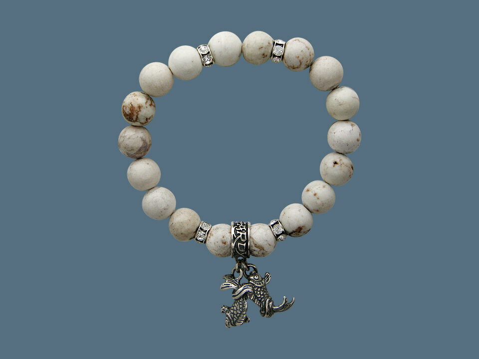 Браслет Ed Hardy, говлит, фианит