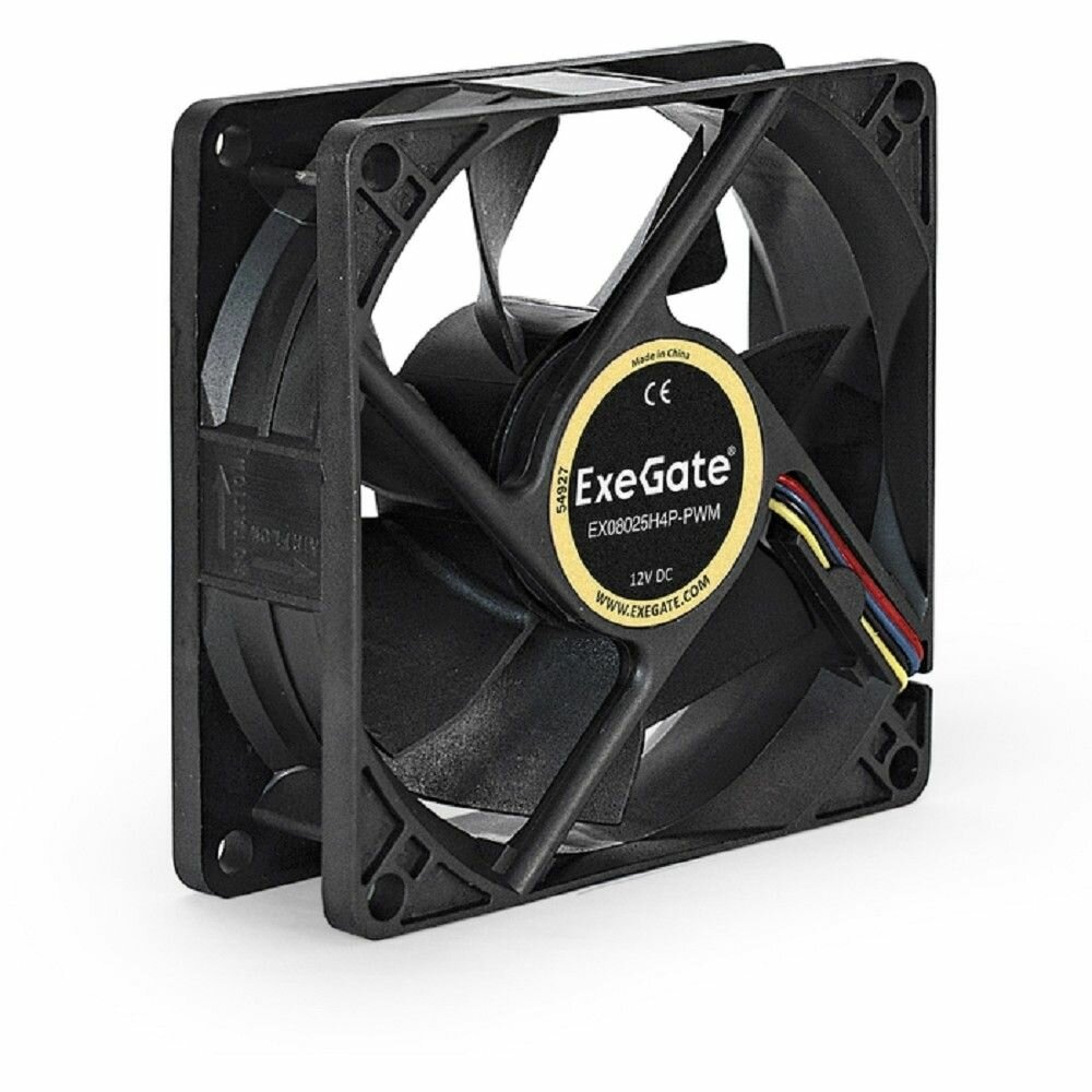 EXEGATE Вентиляторы EX283379RUS Вентилятор EX08025H4P - PWM, 80x80x25 мм, гидродинамический, 4pin, PWM, 23dBA