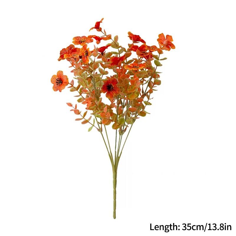 Хэллоуин Искусственные Цветы Осенние Осенние Цветы для Дома Открытый Сад Декоративные Растения Букеты Вечерние Осенние Листья Декор