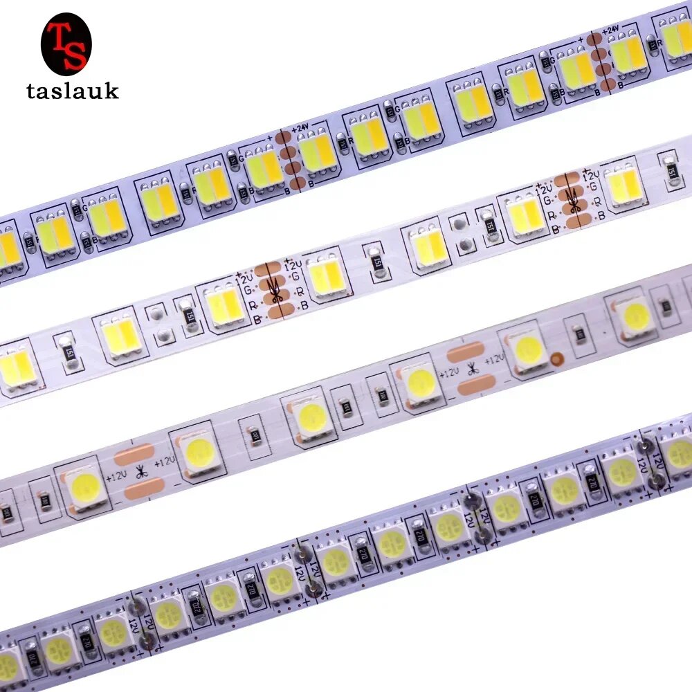 Светодиодная лента Taslauk RGBW/RGBWW 5м 120 LEDs/m, 120LEDs, IP20 Not waterproof, 24V, RGBW 12MM PCB