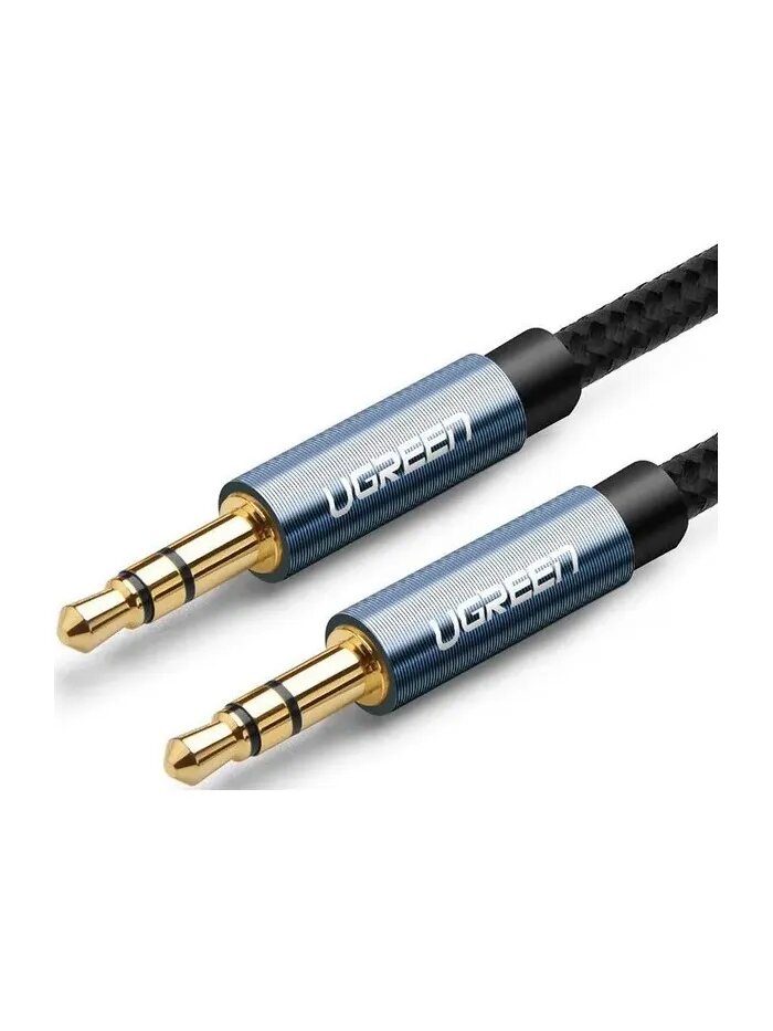 Кабель акустический UGREEN AV112 60179 Jack 3.5mm - Jack 3.5mm, 1м, черный