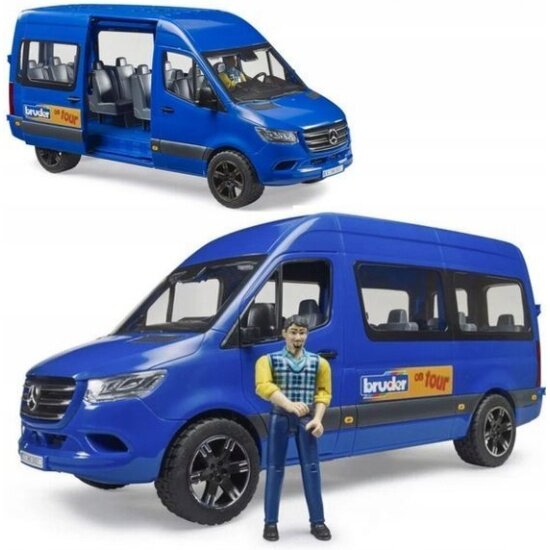 Масштабная модель Bruder 02-681 Фургон Mercedes Benz Sprinter Transfer Taxi с фигуркой