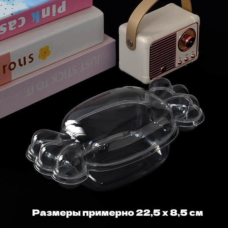 2025, Рождественская коробка конфет, украшение торта, переносная коробка Пластиковая коробка для конфет*5