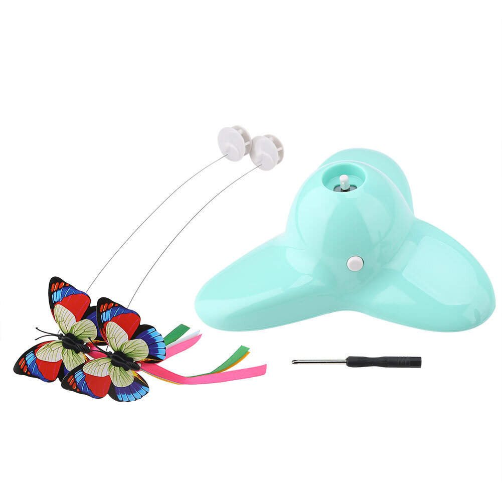 Cat Teaser Toy, Rotating Butterfly Electric Luminous Toy for