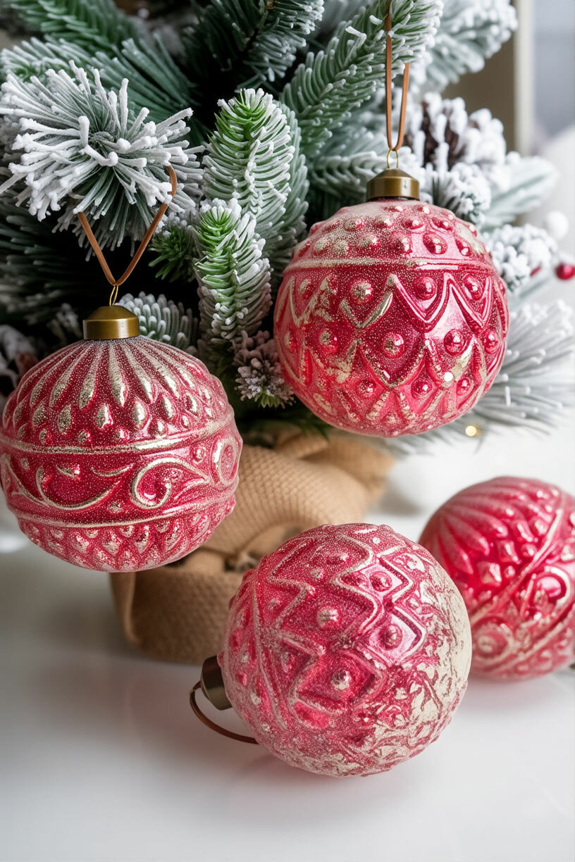 Набор ёлочных шаров джардини, стекло, 10 см, 4 шт, Винтер Деко (Winter Deco) 4060384