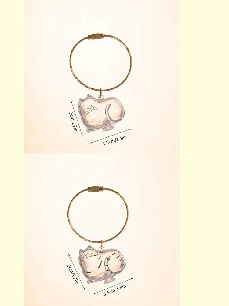 Брелок-капсула для кошачьей шерсти, коллекционный аксессуар для любителей кошек,2 шт