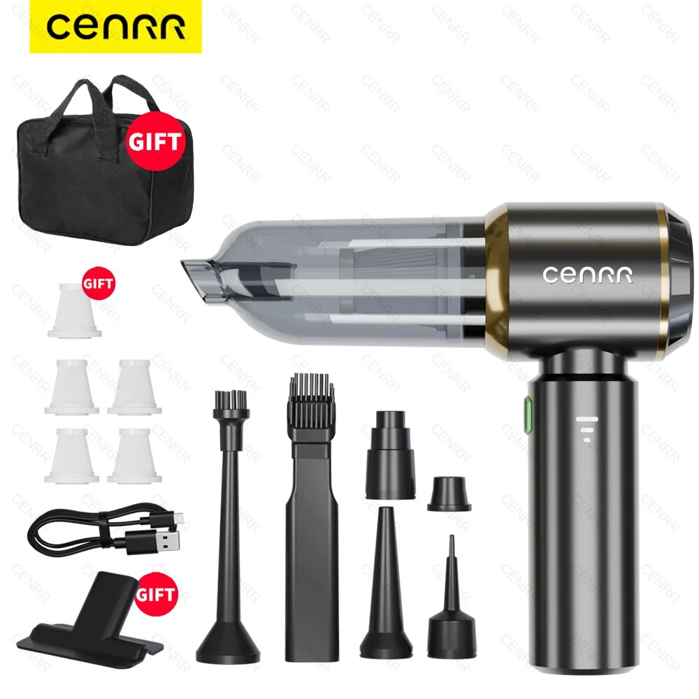 CENRR 360000 Па Мощный Беспроводной Автомобильный Пылесос MAX Black 5hepa bag
