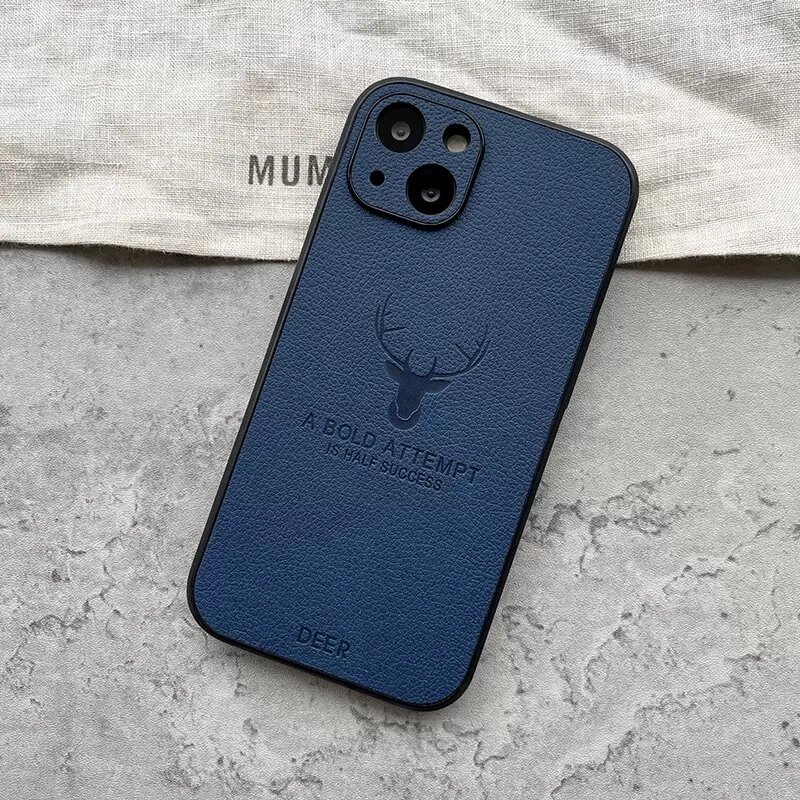 Синий чехол для iPhone 11 Pro, Deer, защита камеры