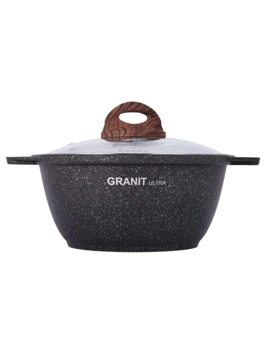 Кастрюля с крышкой Kukmara Granit ultra антипригарная, 2 л