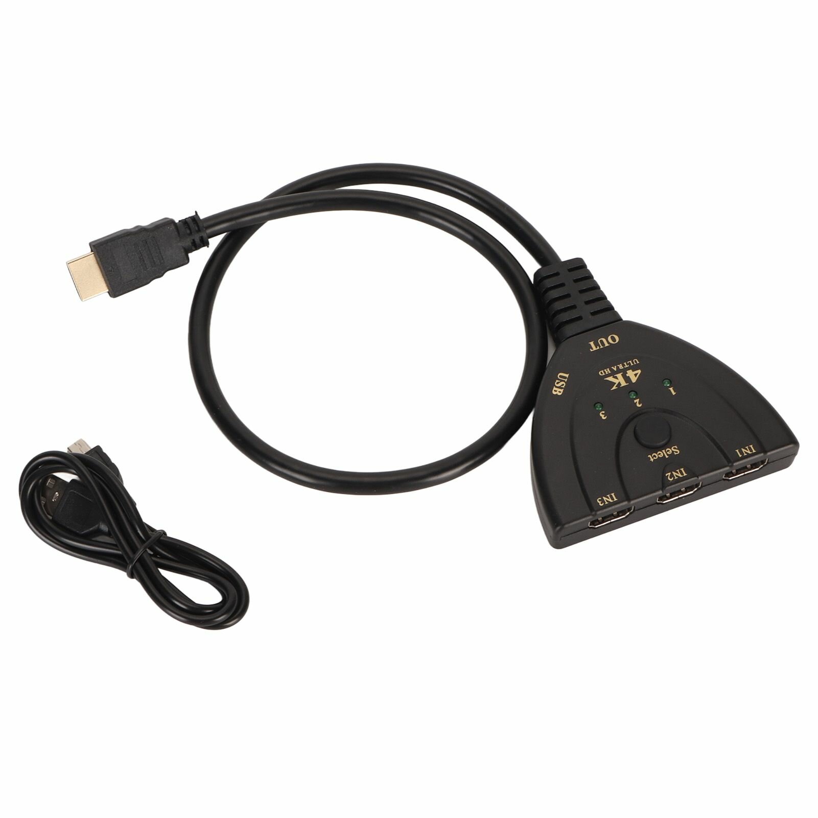 Коммутатор HDMI 3x1, поддержка 4K 3D, для ПК/ТВ/проектора