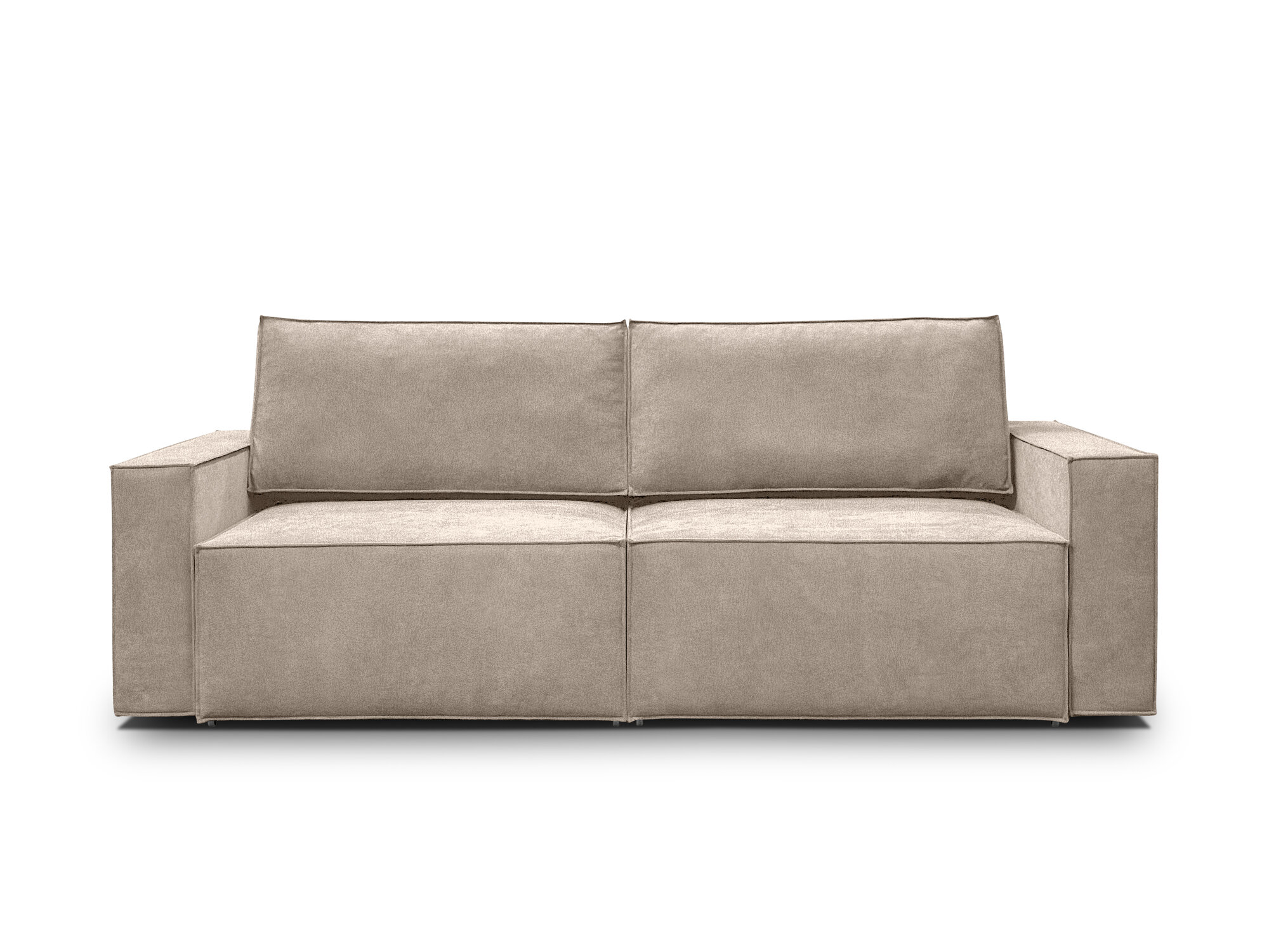 Диван прямой раскладной "Росмебель Лофт", еврокнижка, модульный, с ящиком, размер 2,45х1х0,95, светло-бежевый