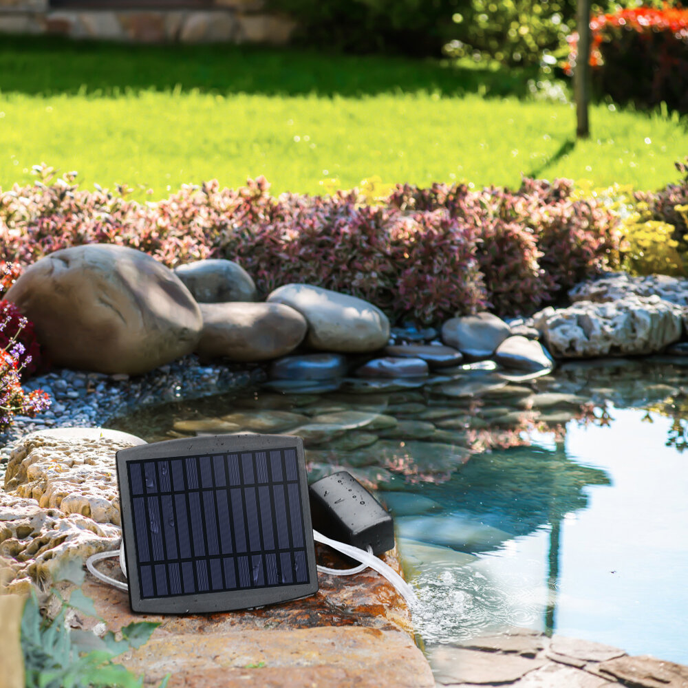Solar Fish Tank Oxygen Pump Oxygenator Aquarium Oxygen Aerator Pond Aerator Air Pump Fishing Aerator Aquarium Airpump с Aquarium Oxygen Pipe Air Bubble Stone, материал ABS, панель 2.5W PET, батарея 3.7V 1800mAH, напряжение 3.0V4.25V, ток 450mA, шум