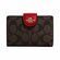Бумажник Coach, фактура плетеная