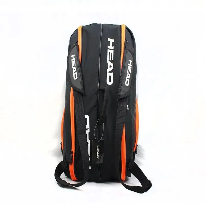 Теннисная сумка HEAD TEAM BAG BLACK/ORANGE (6 ракеток) Рюкзак