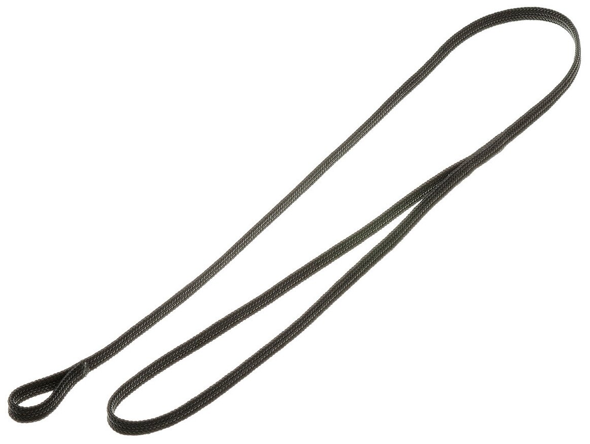 Поводок водилка затяжка с петлей для малых и средних пород собак и кошек, (ширина 5 мм), Zoo One, черный, длина 60 см