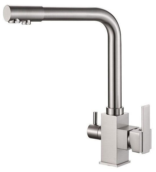 Смеситель для кухни с подключением к фильтру ZORG Steel Hammer (SH 805 SATIN) сатин
