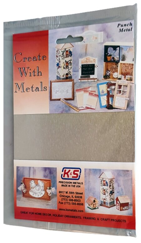 Белая жесть 0.33 мм, лист 12x18 см, KS Precision Metals