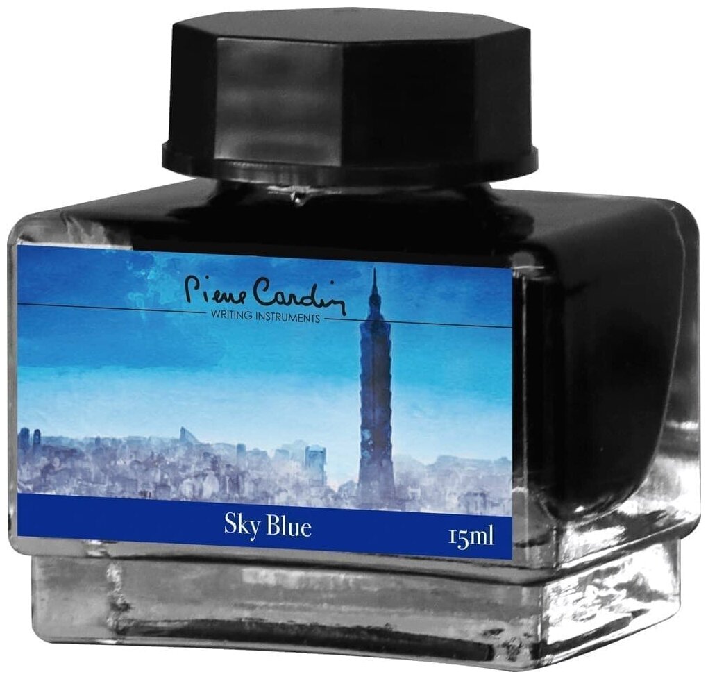 Флакон чернил Pierre Cardin 15мл, серия CITY FANTASY цвет Sky Blue (Синий Небесный)