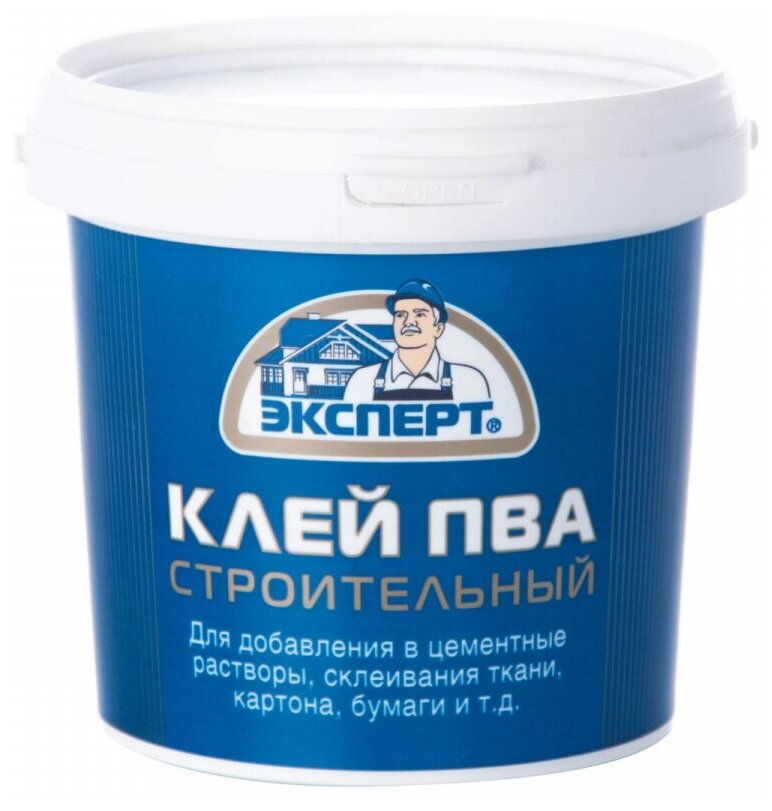 Строительный клей эксперт Эксперт ПВА строит. 0,9кг