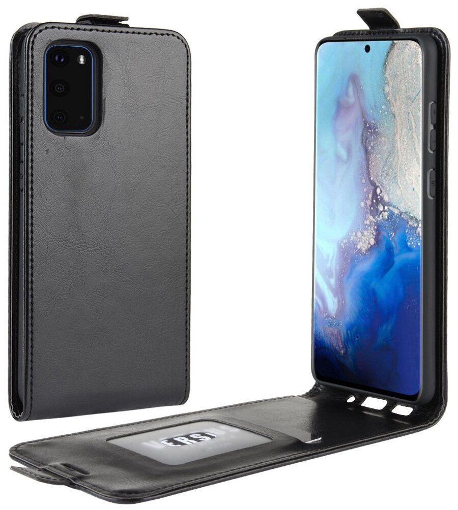 Чехол-флип MyPads для Samsung Galaxy A71 SM-A715F (2020) вертикальный откидной черный
