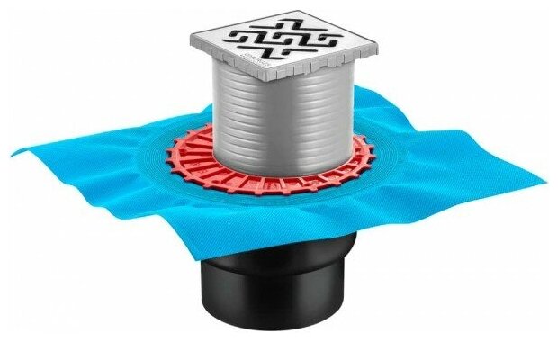 Душевой трап Berges Wasserhaus Zentrum Antik 090464 10 x10 см, хром